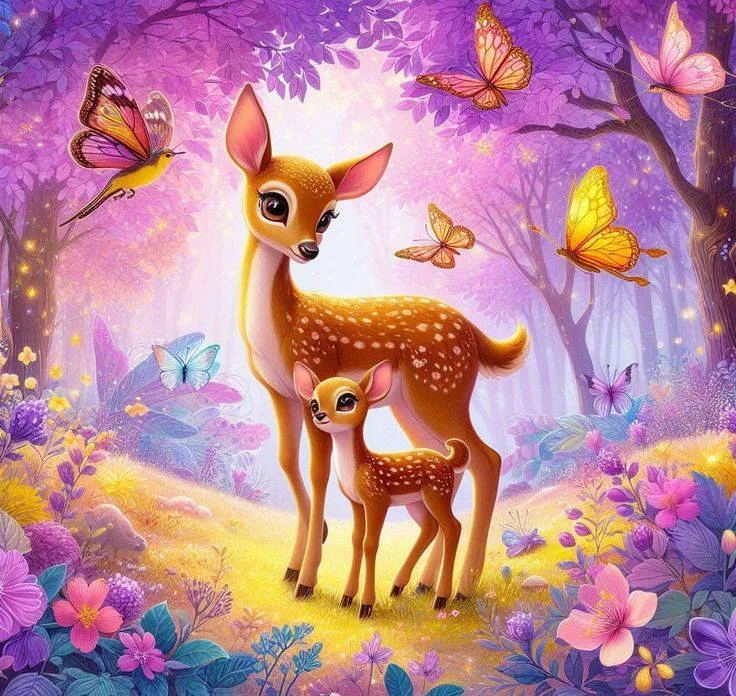 DIY Painting By Numbers | Deer In The Forest - 40cm*40cm