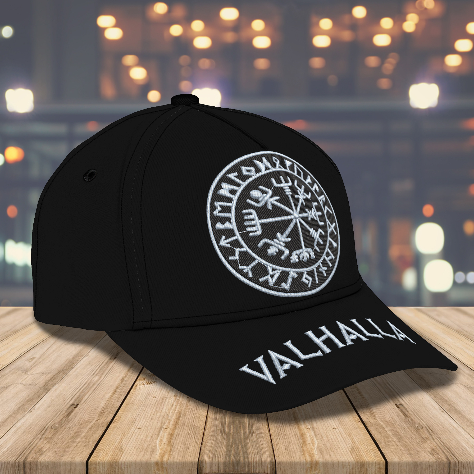 Vegvisir Viking Compass Embroidery Hat Valhalla Embroidered Baseball Cap