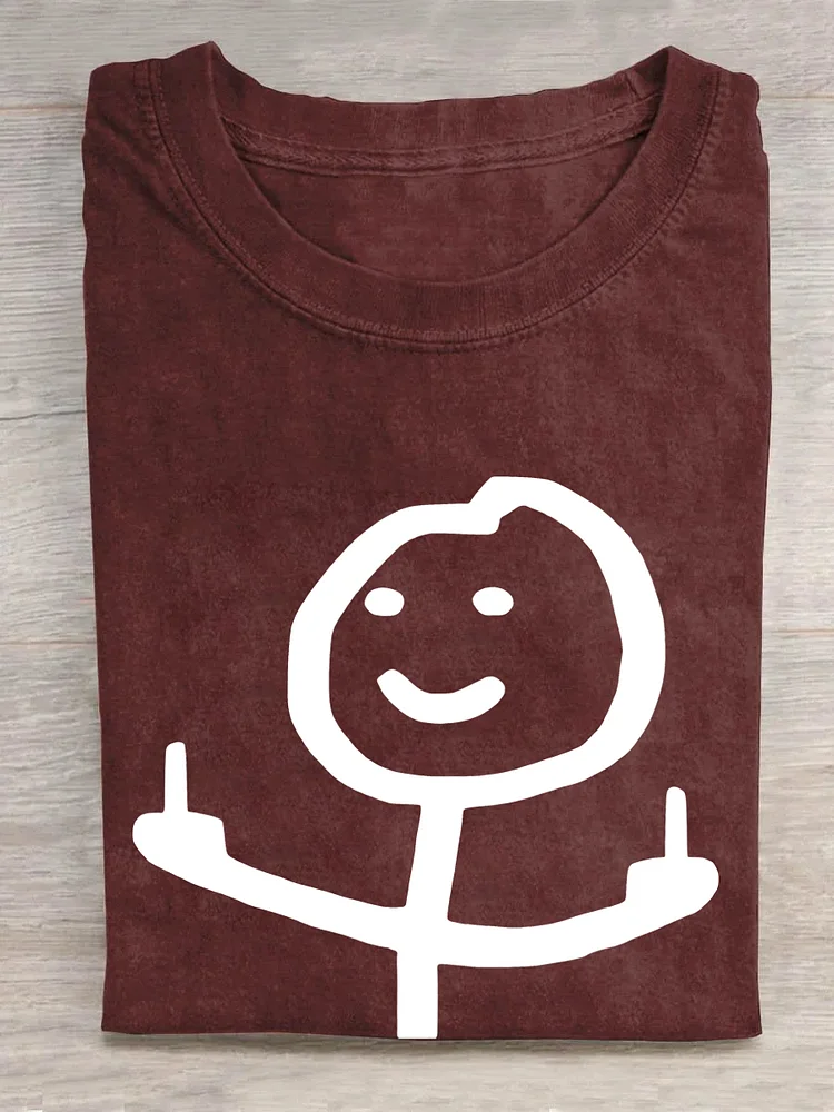 Stickman Giving Middle Finger T-shirt