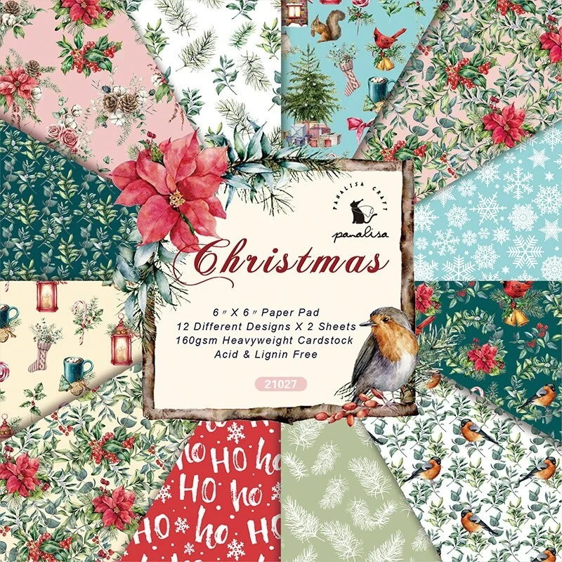 Nigikala Single Side Christmas Paper Pad Scrapbooking Paper Pack ...