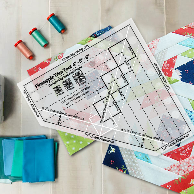 Pineapple Trim Tool Quilting Ruler