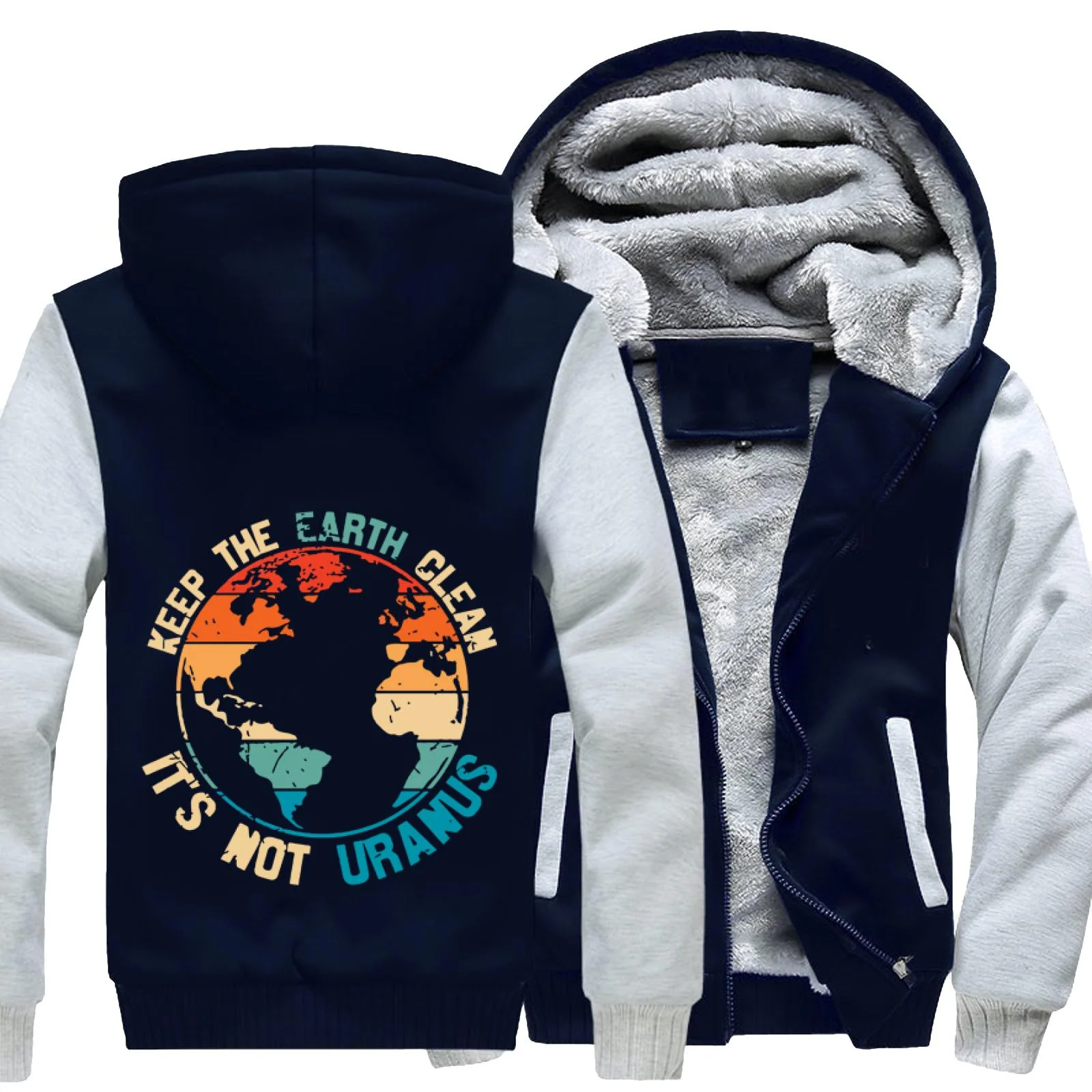 Keep The Earth Clean, Earth Day Fleece Jacket