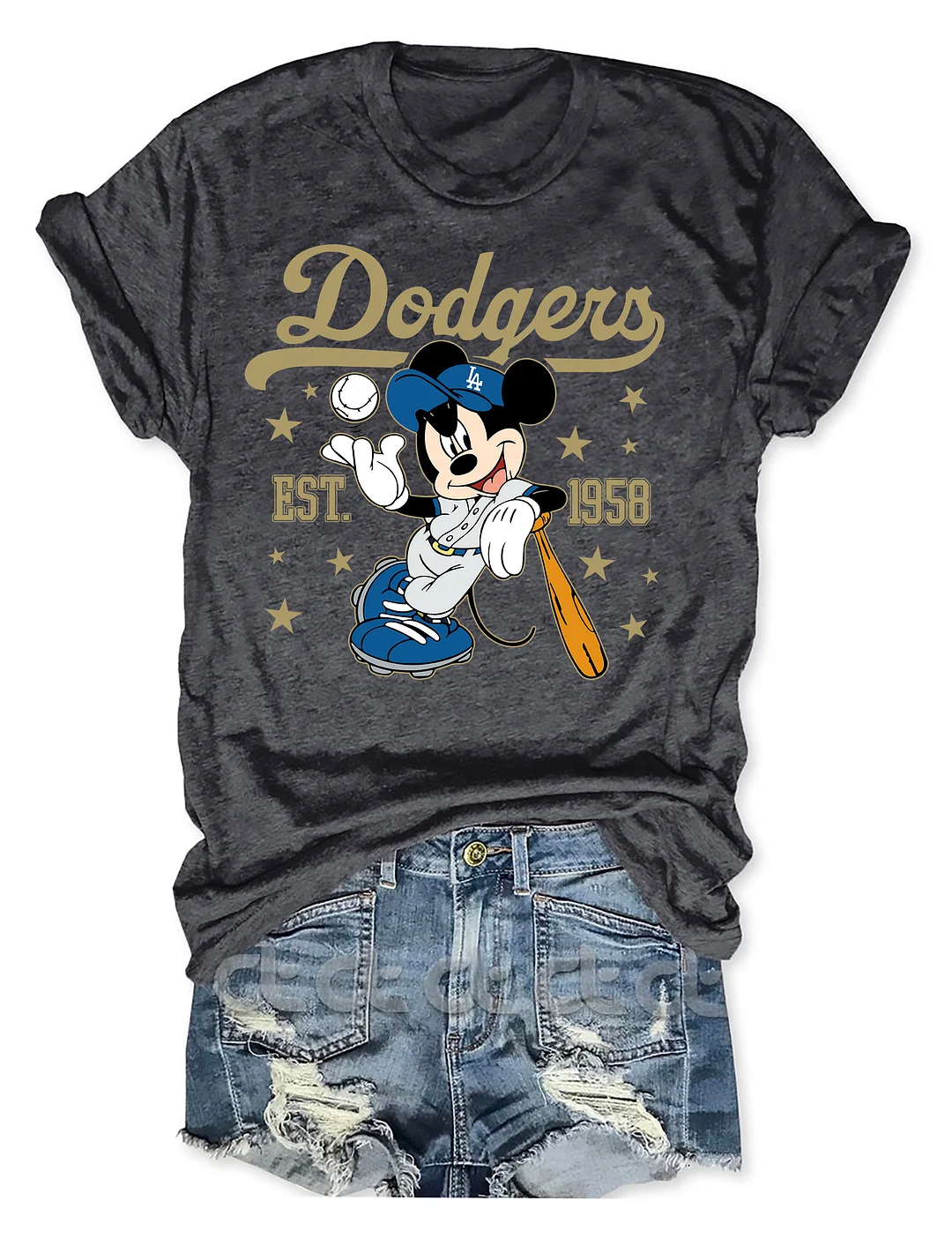 Mickey Mouse Dodgers 1958 T-Shirt