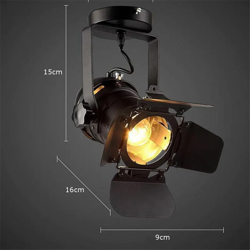 Retro Industrial LED Ceiling Light E27 Bulb Indoor LED Spot Lamp for ...
