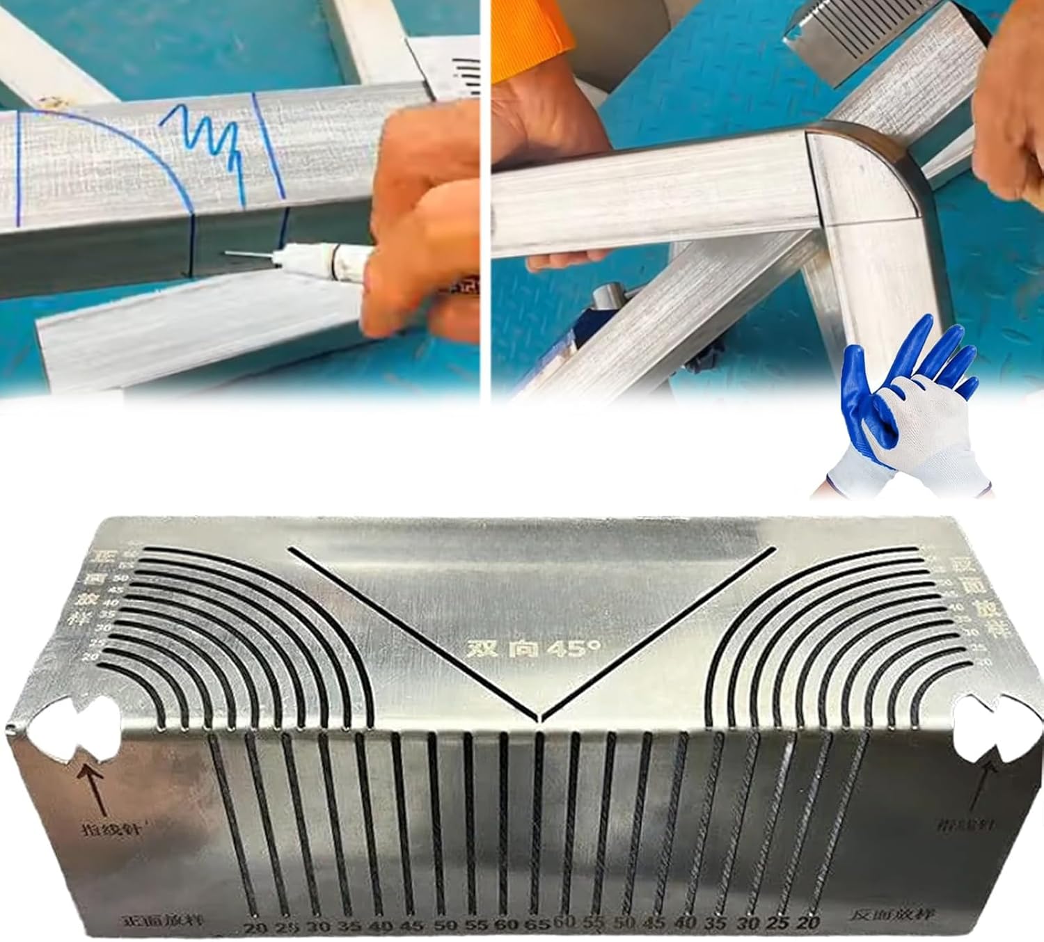 Angle Finder Tool 2 Pack Precision Flex Angle Arc Marking Tool Regla Giratoria Flex Tools