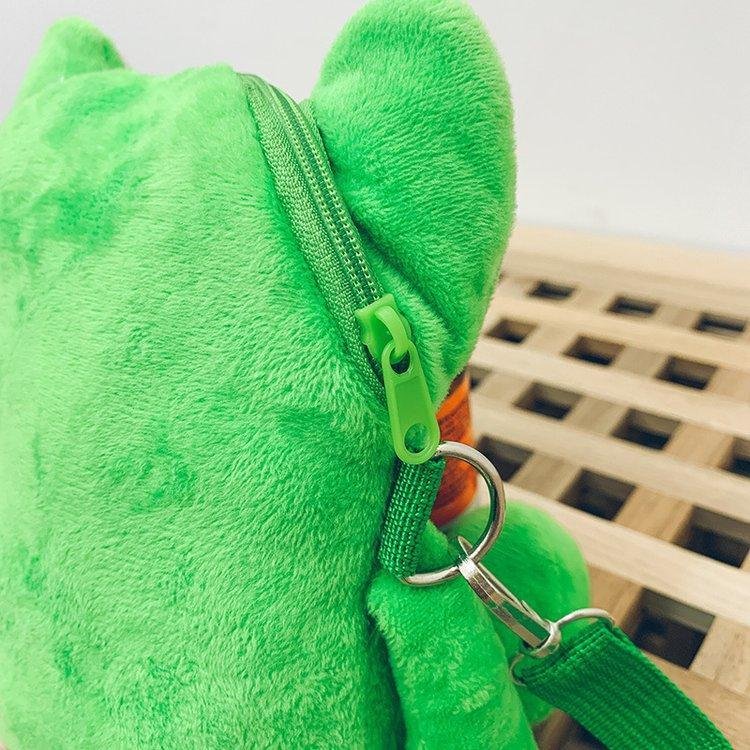 CUTE PLUSH FROG SMALL SHOULDER BAG