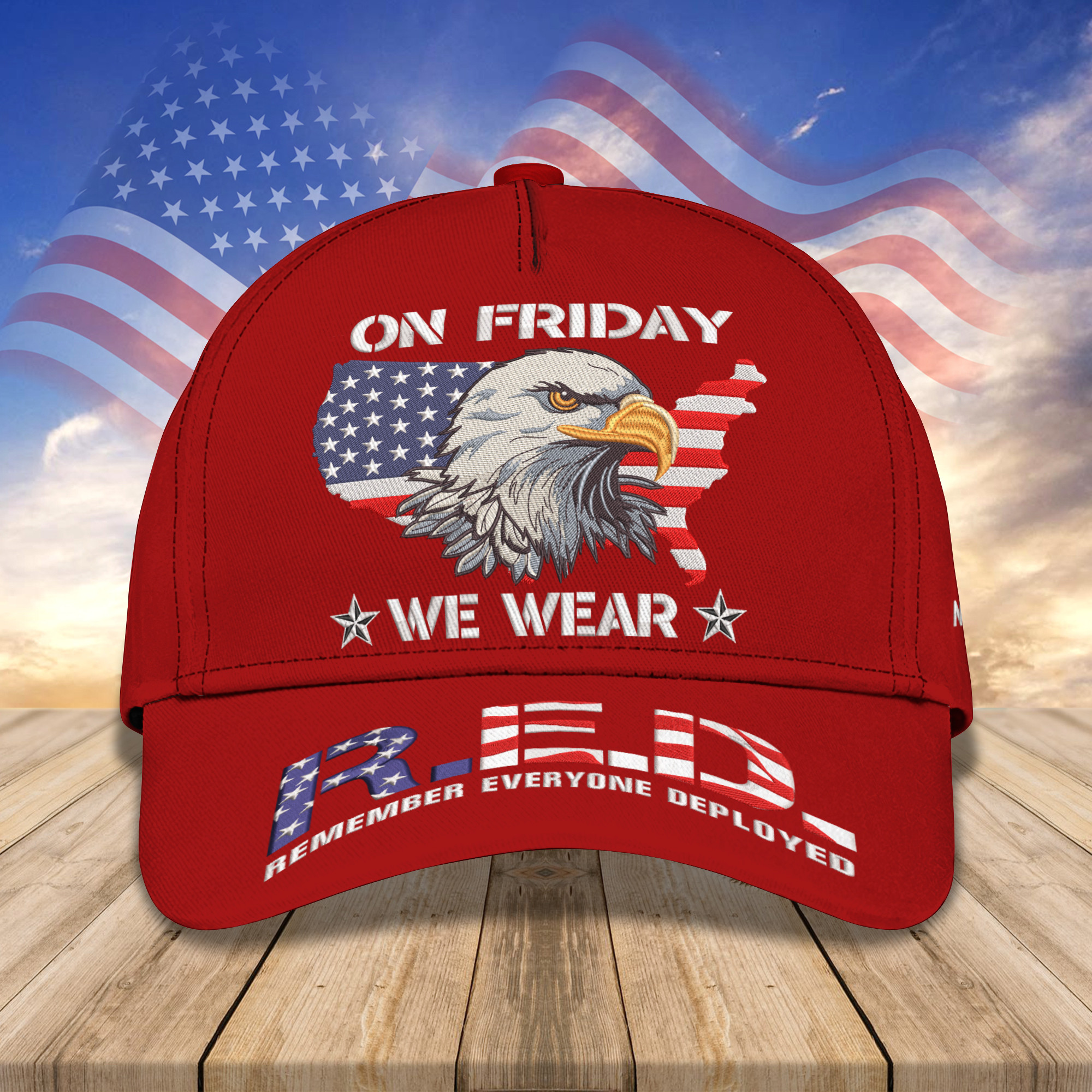 Red Friday Embroidery Cap: Wear Red, Show Your Patriotism