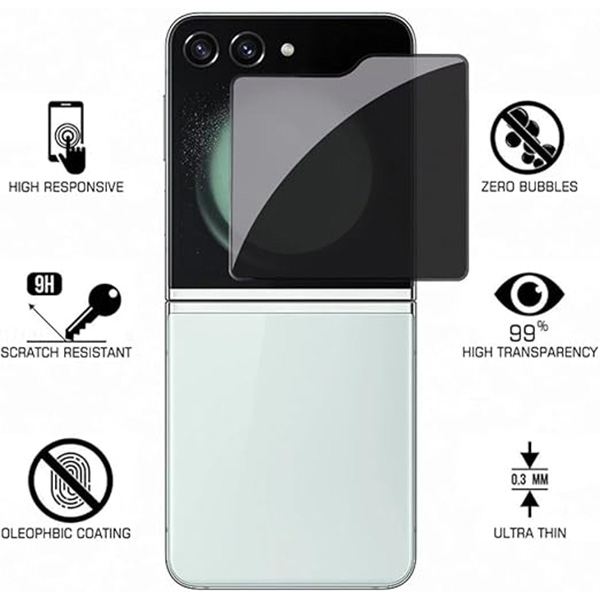 Z FLIP privacy film, tempered glass, lens film