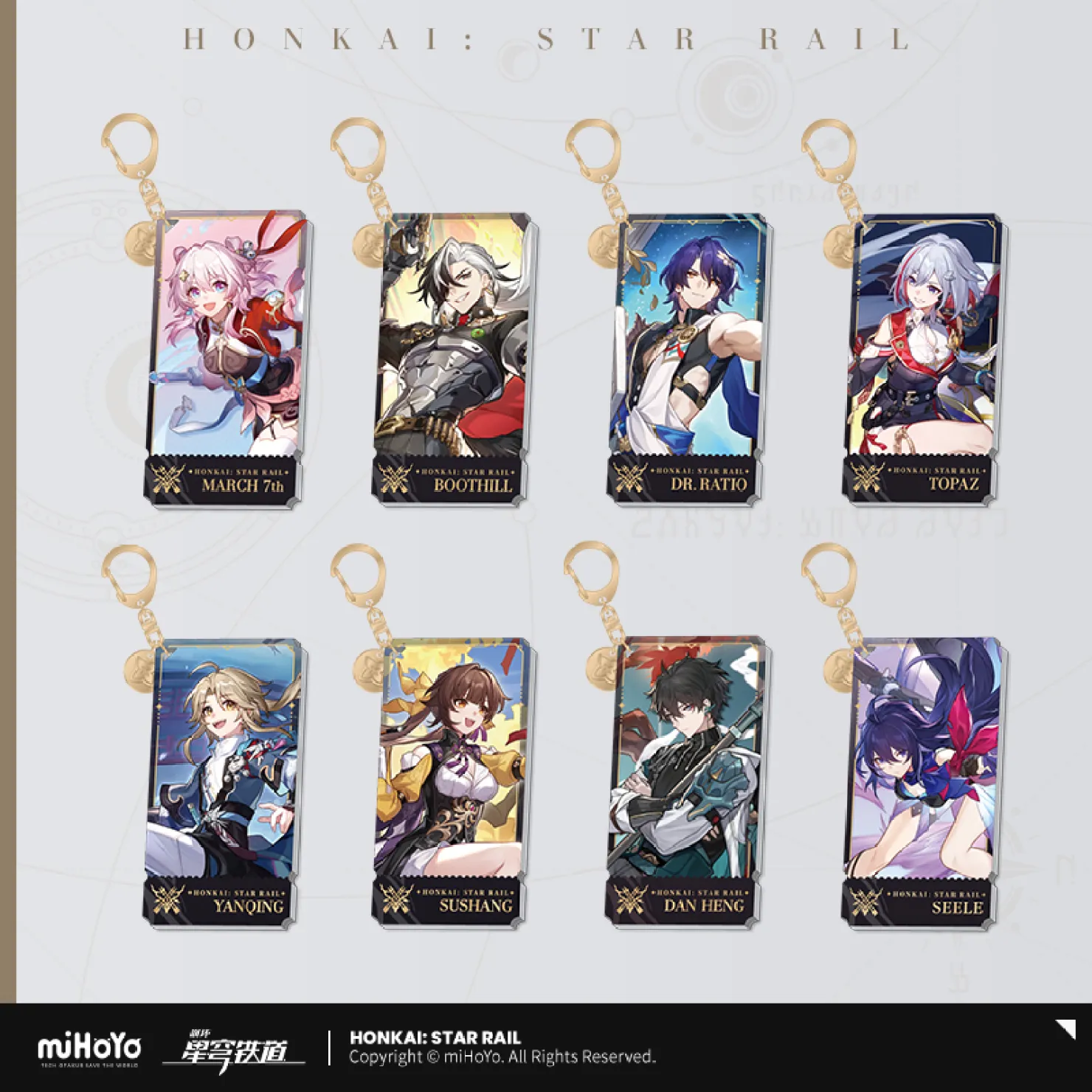 Hunting Fate Keychains [Original Honkai Official Merchandise]