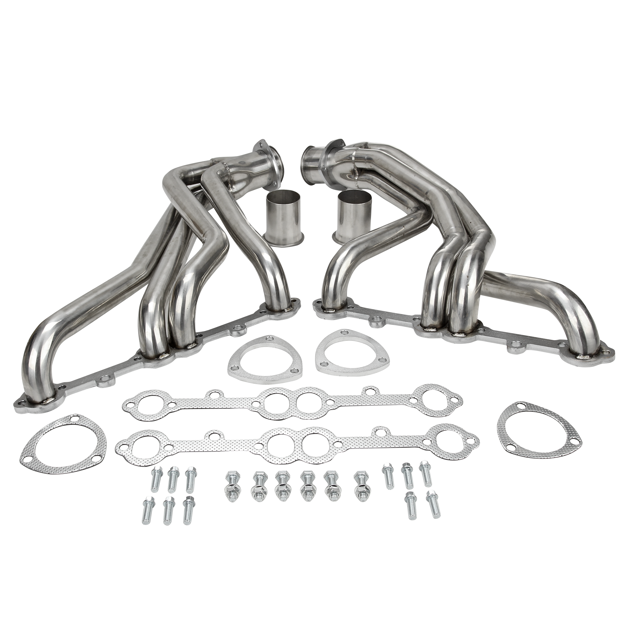 EXHAUST/MANIFOLD STAINLESS STEEL LONG TUBE HEADER FOR ROUNDED-LINE SBC ...