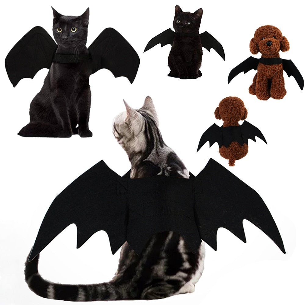 1 set Halloween pet Bat Wings Cat Dog Bat Costume Wings Halloween party ...