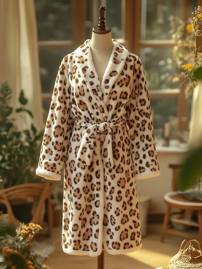 Women's Leopard Print Robe