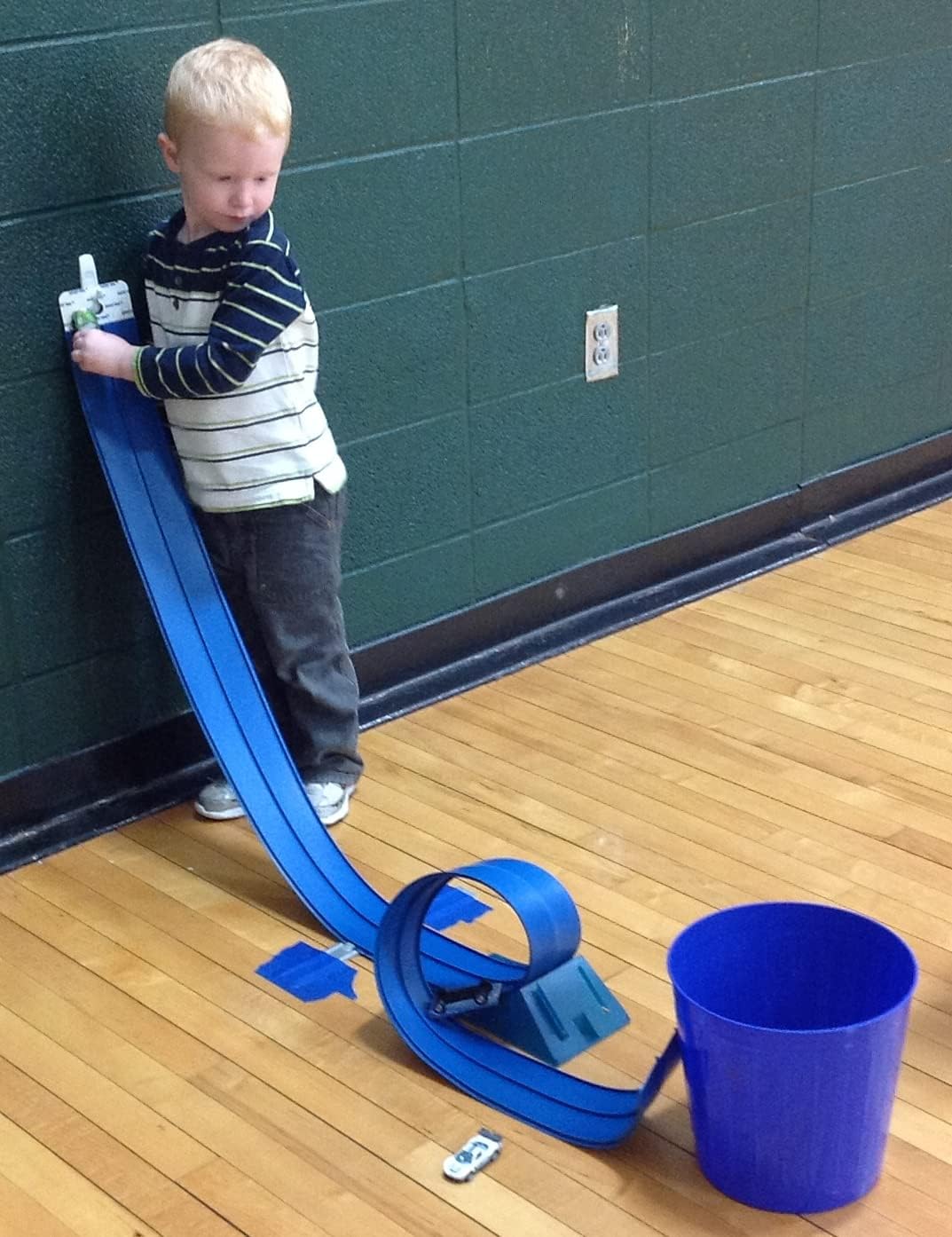 FlexTrack 5000 Blue Track for Toy Cars Flexible Race Track for Kids