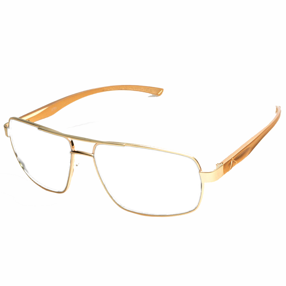 Rectangle Double Bridge Gold Frame Men Reading Glasses +0.75 +1 +1.25 ...