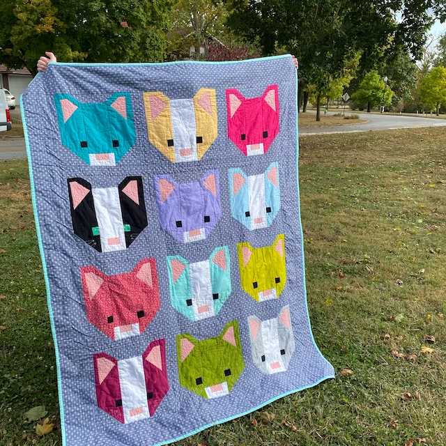 Cute CAT Quilt BLOCK Pattern