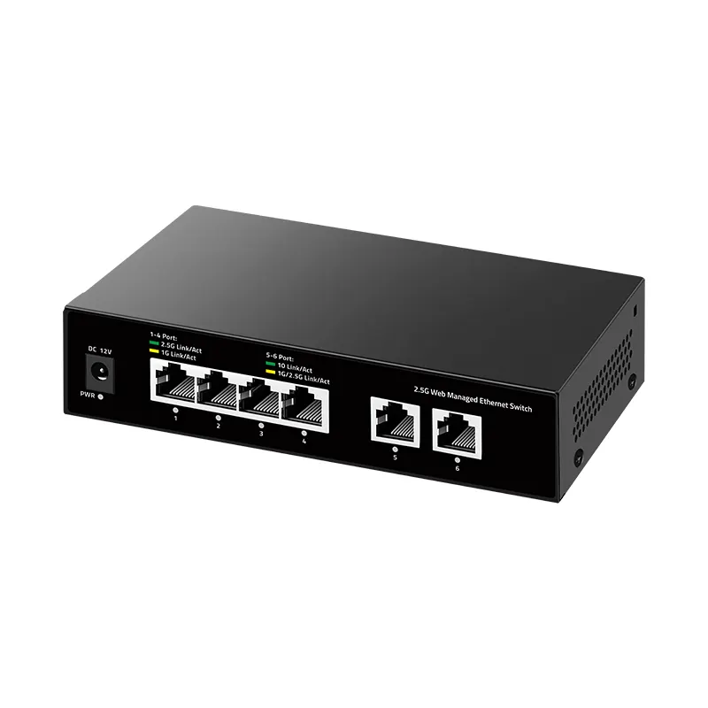 2.5Gb Easy Web Managed Switch, 2x10GBase-T Ports and 4x2.5GBase-T Ports ...