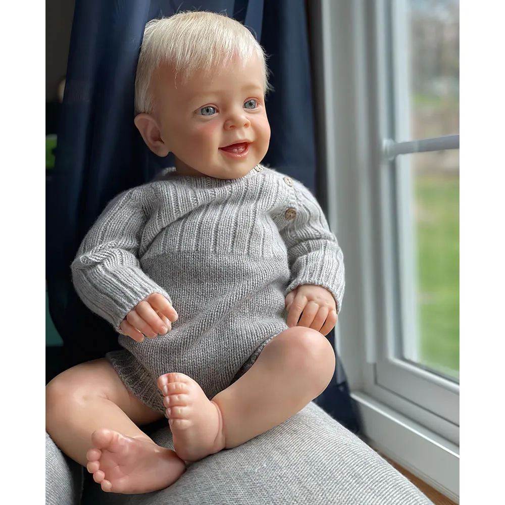 [New Series]20" Super Lovely Lifelike Handmade Cloth Body Smile Reborn ...