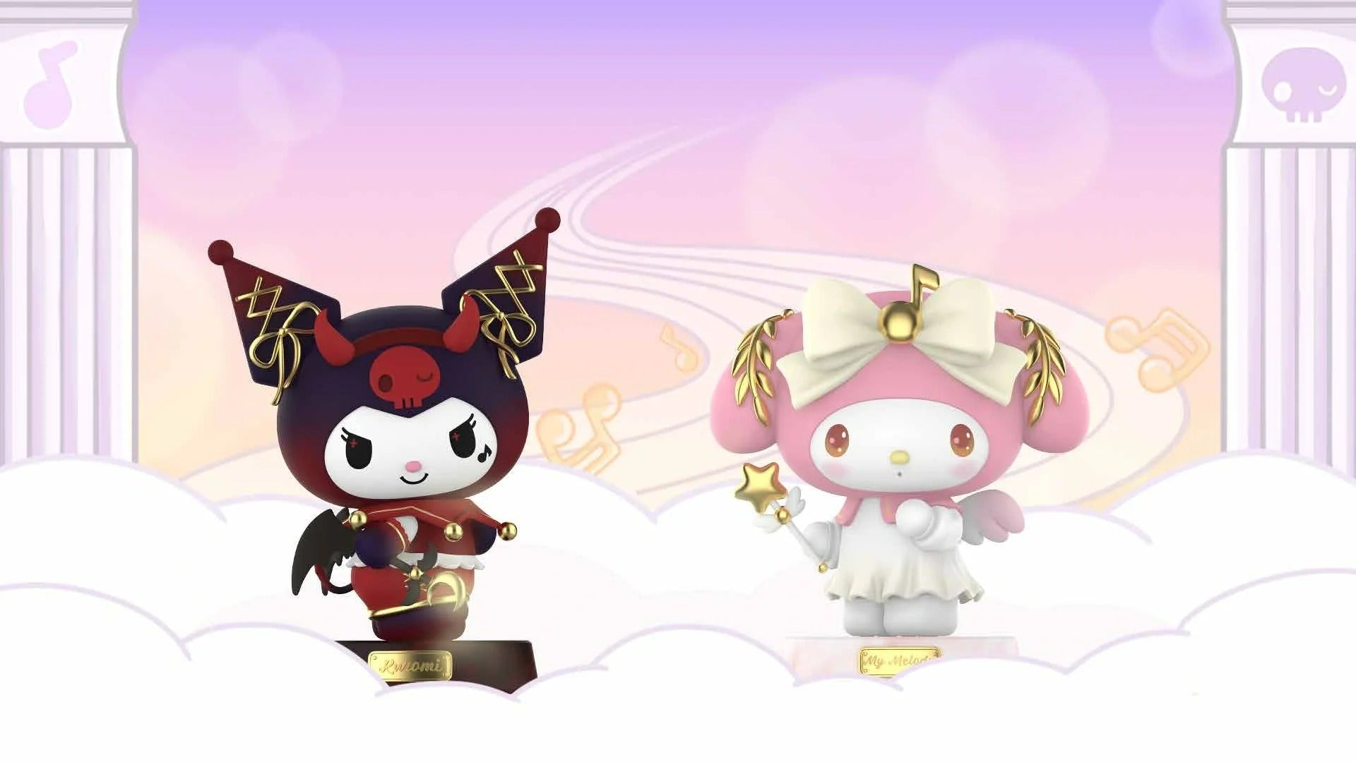 Kuro Demon and Melo Angel Figure