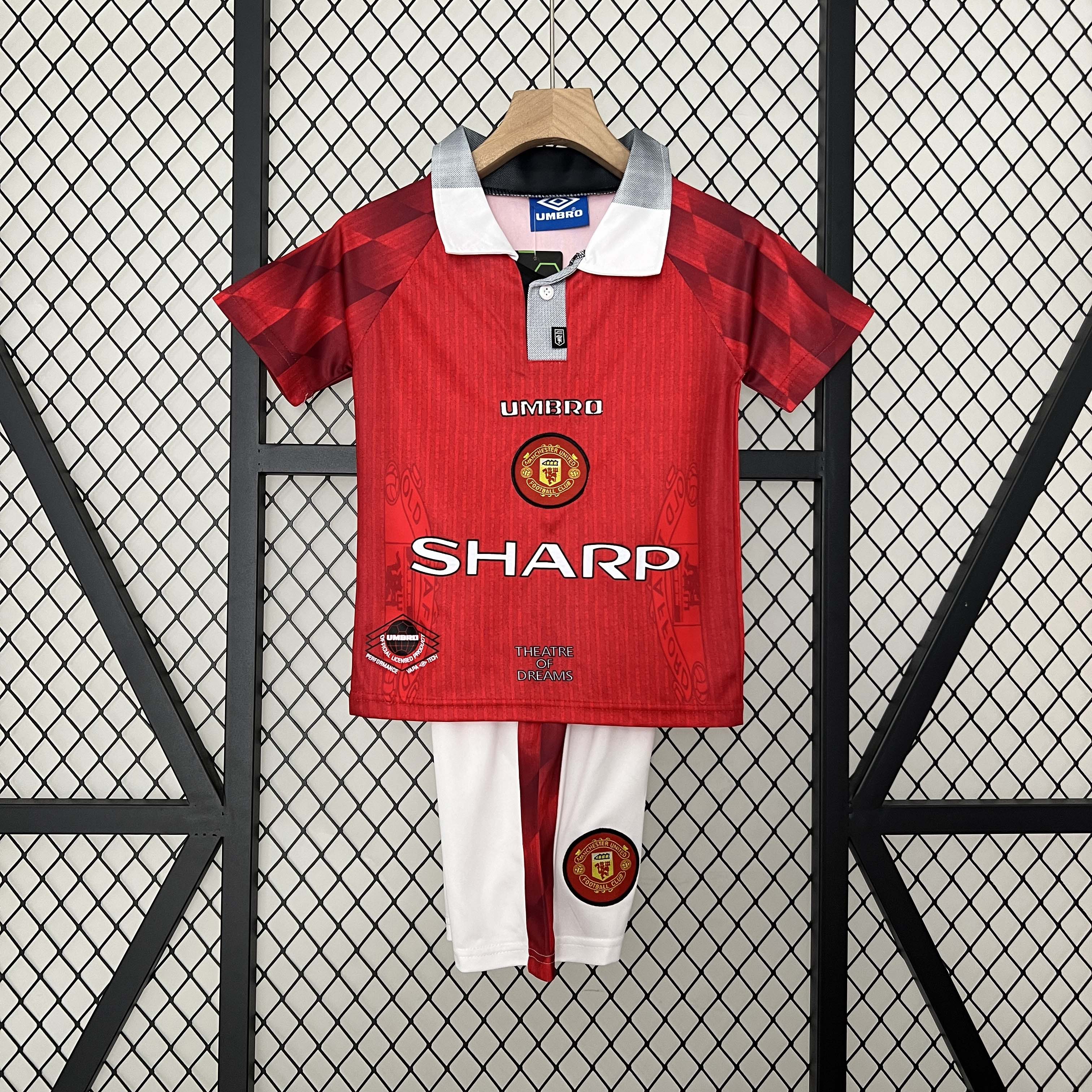 1996-1998 Retro KIDS Manchester United Home Football Shirt 1:1 Thai Quality