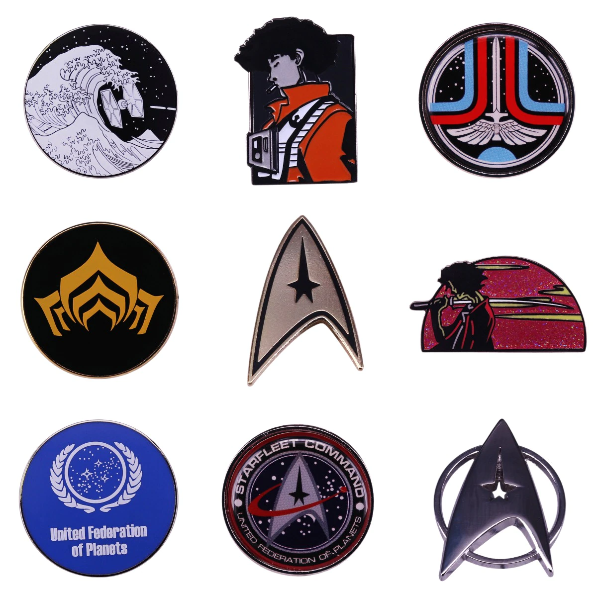 Star Trek Space Science Fiction Movie Brooches Enamel Pins Mr Spock ...