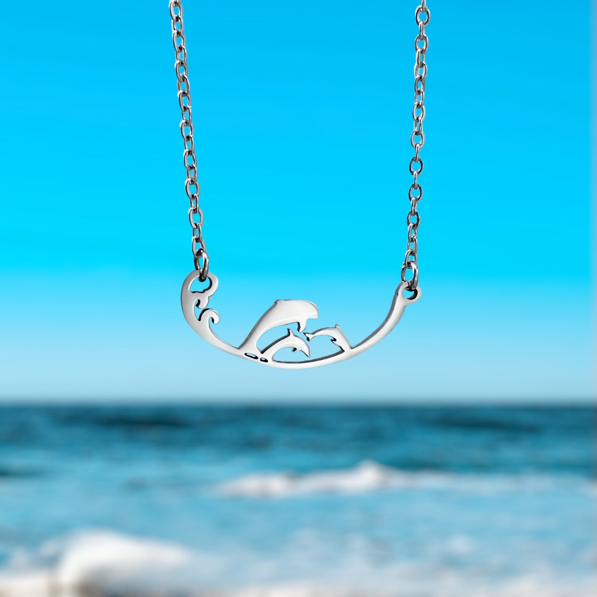 Three Little Dolphins Necklace
