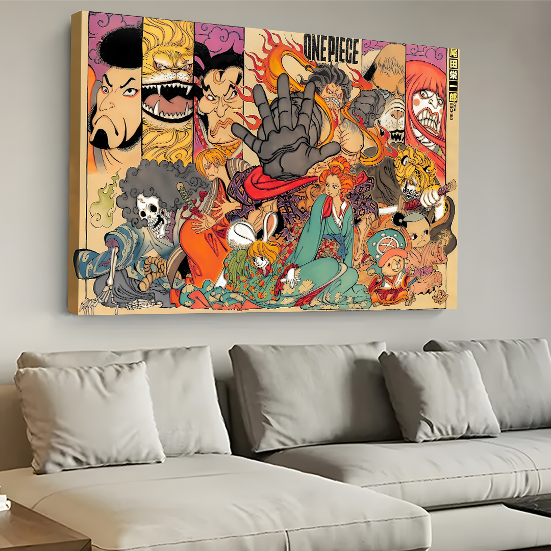One Piece Wano Country Arc Canvas Wall Art