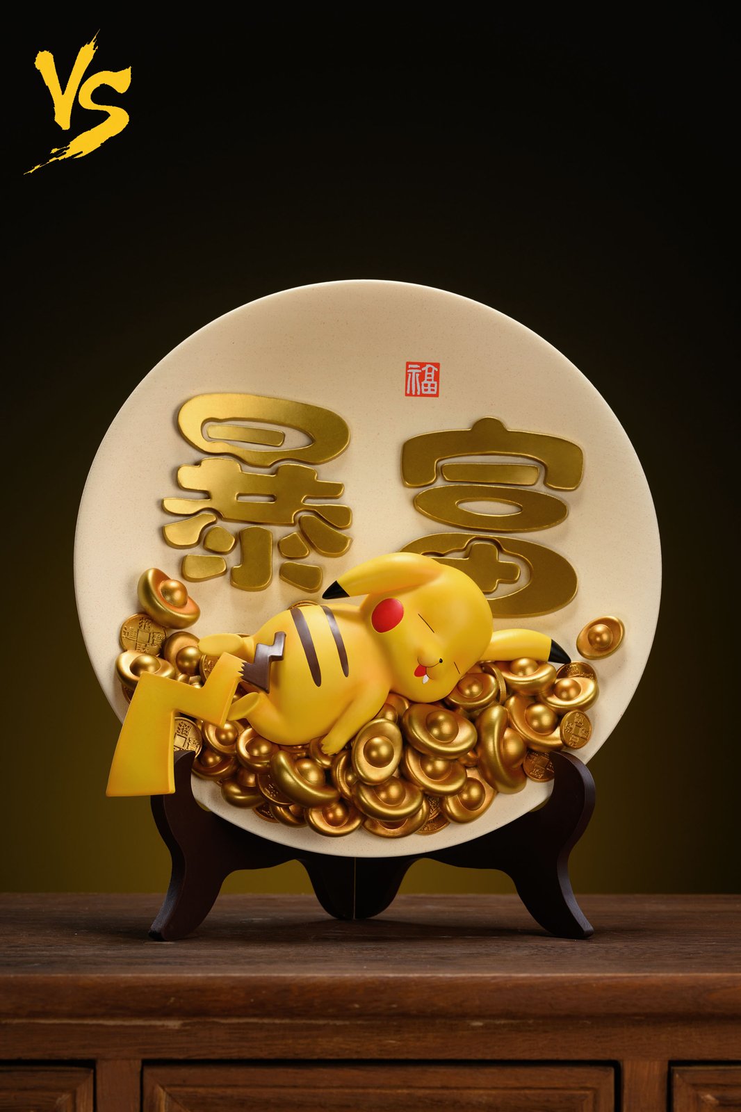 Rich Lucky Pikachu - Pokemon Resin Statue - VS Studios