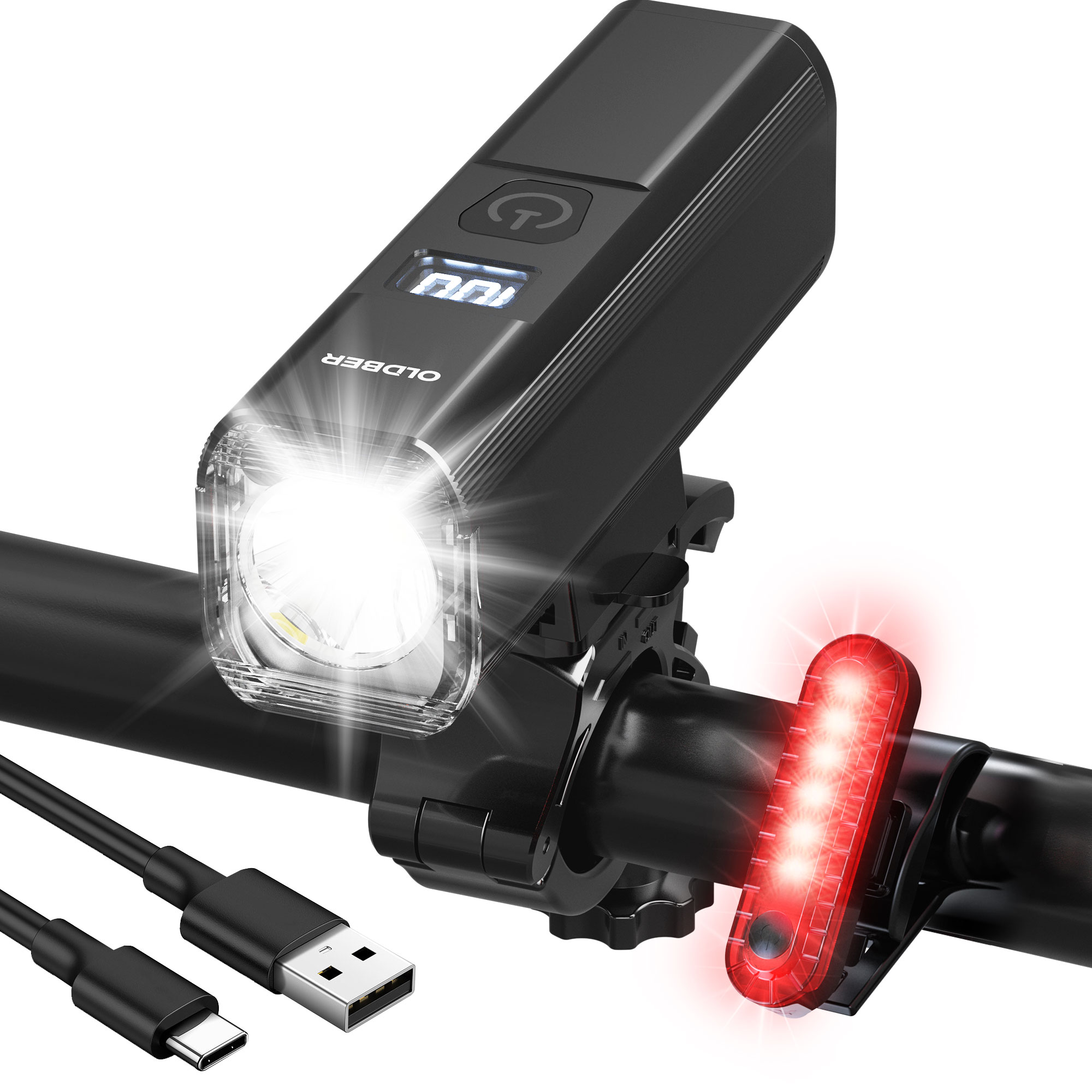 Bike Lights for Night Riding, 10000 Lumens Rechargeable 6000mAh Super ...