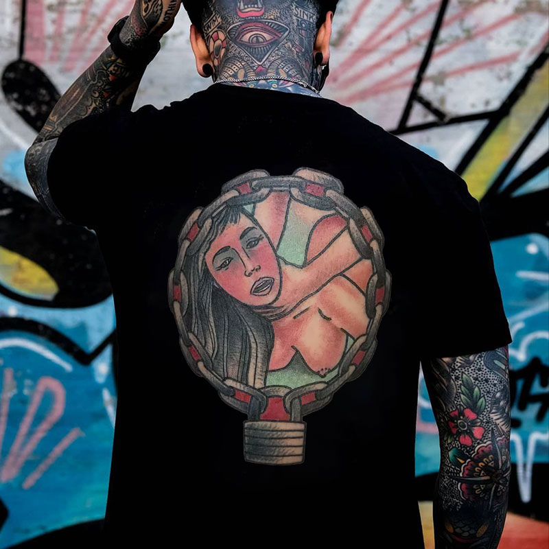 Choke Me The Naked Couple Have Sex Black Print T Shirt