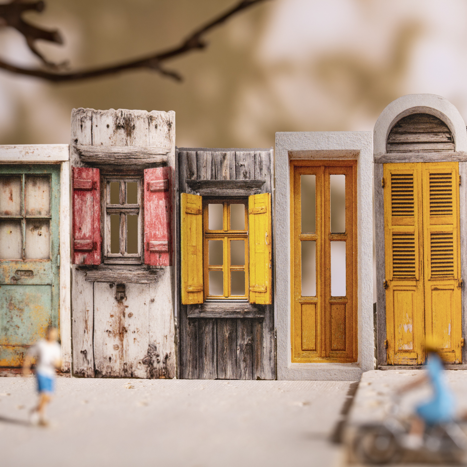 Sticker - Vintage Door Window Series Retro Hollow Window 1.29