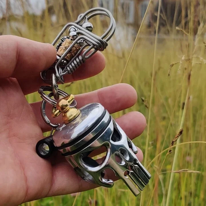 Piston art keychain (pendant/flashlight/bottle opener)