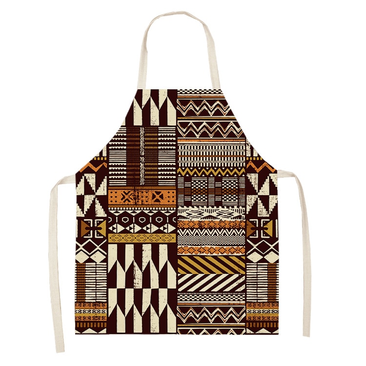 Linen Kitchen Apron - Indigenous People
