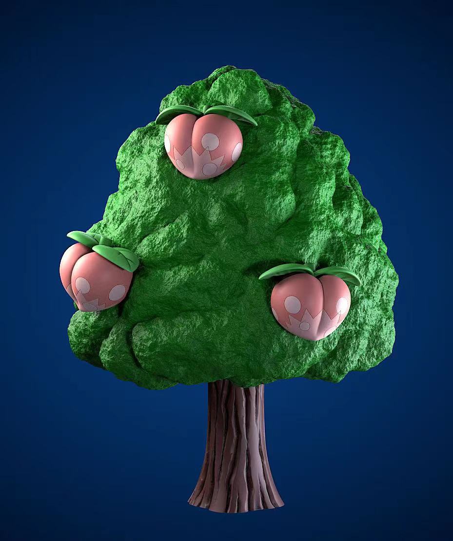 Pecha Berry Tree - Pokemon Resin Statue - Asterism Studio