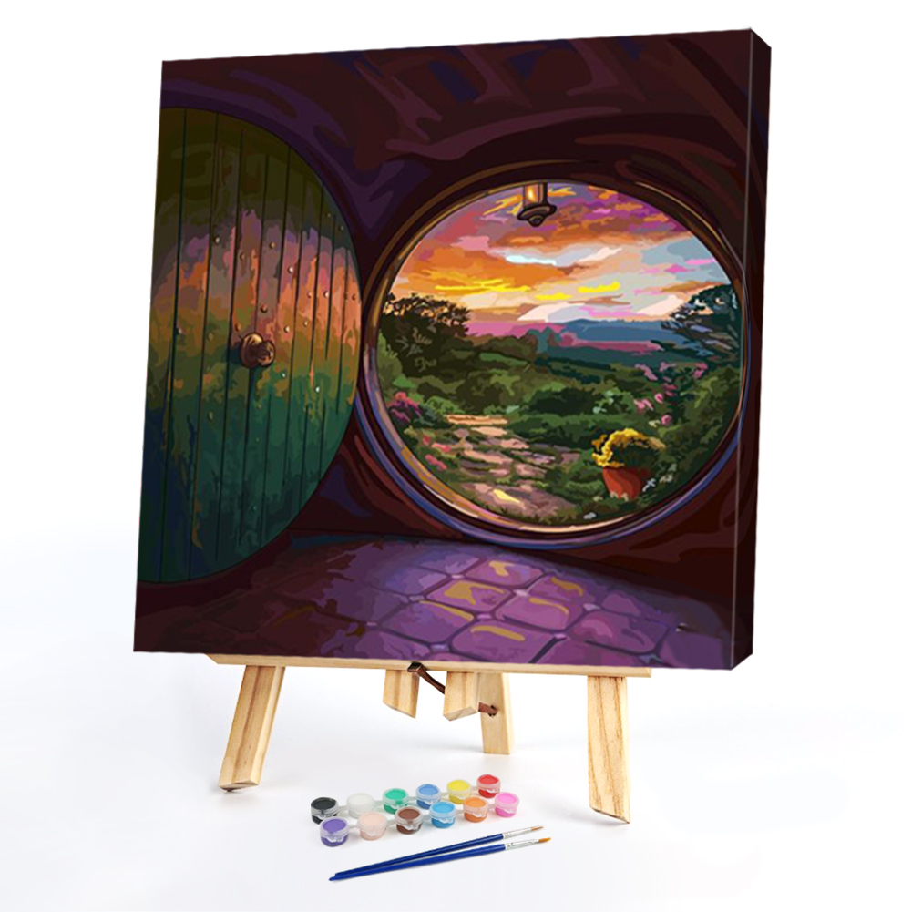 Hobbit Hut(40*40 CM)-Painting By Numbers