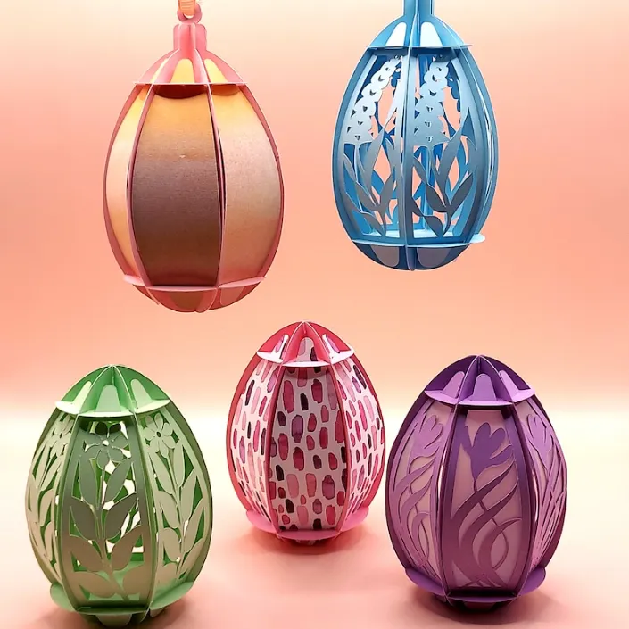 DIY Quick 3D Easter Egg Template - With Instructions