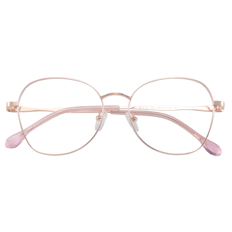 ZENOTTIC Metal Acetate Glasses Frames for Women Clear Lens Round Frame ...