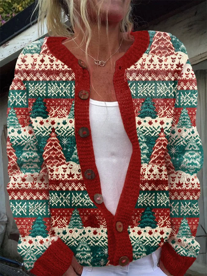 Women's Christmas Knitted Cardigan