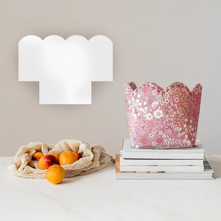 DIY Flower Basket Pattern - Included Instructions + Template