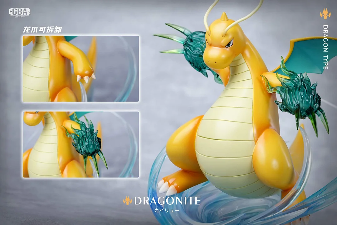 Evolution of Dragonite Set - Pokemon Resin Statue - GBA Studio