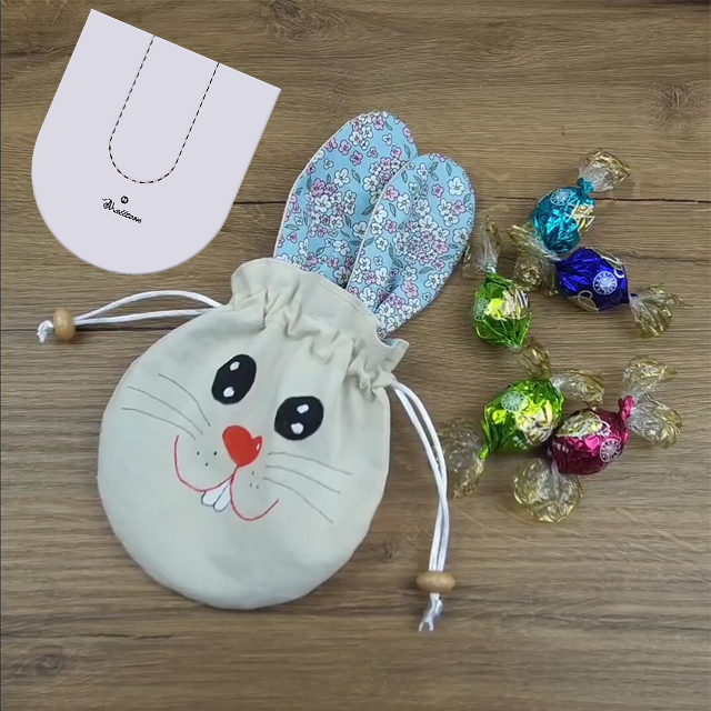 Cute Bunny Bag Template - With Instructions