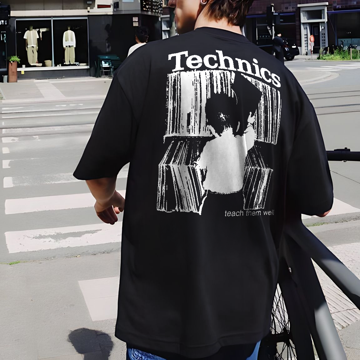 Technics Teach Them Well Front And Back Printed T-shirt