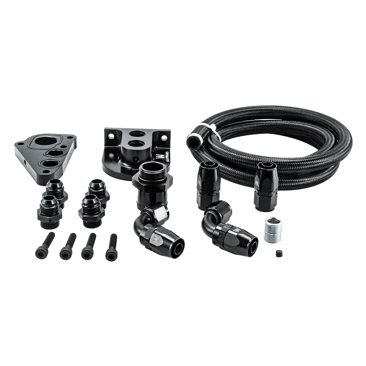 Alloyworks Billet Oil Filter Relocation Kit For Ford Mustang GT GT350 ...