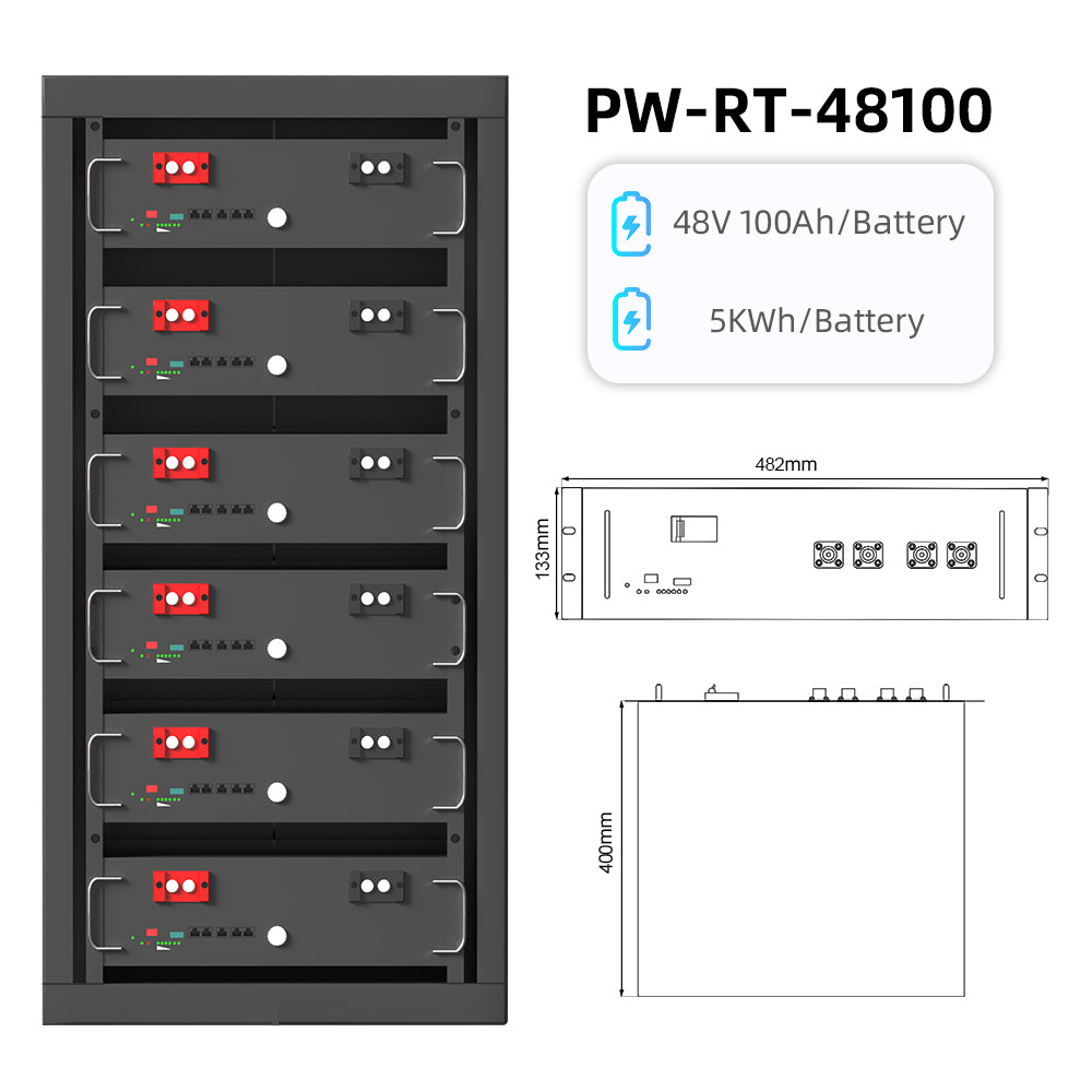 48V 100Ah Per Battery Rack Type Battery Pack for Industrial and ...