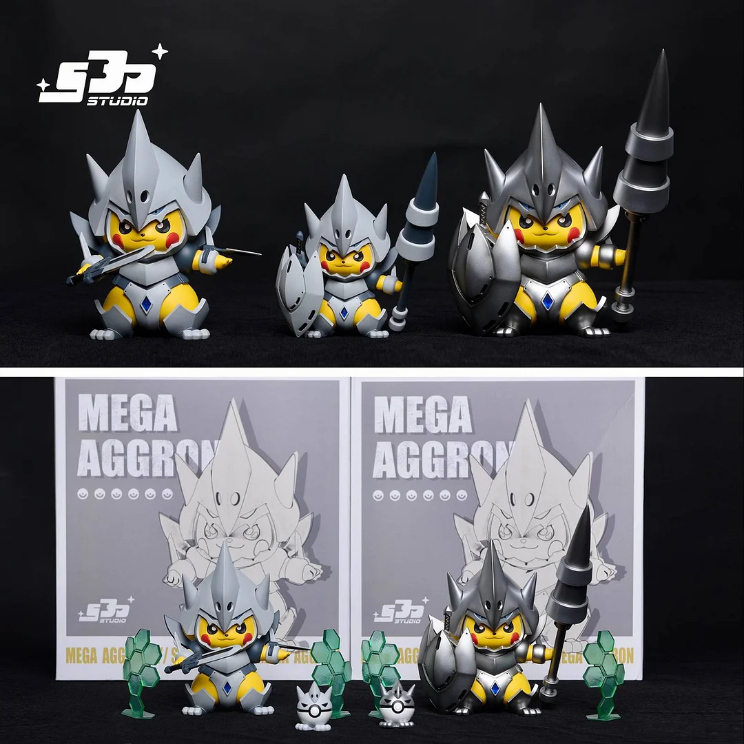 Small & Big Scale Aggron Cosplay Pikachu - Pokemon Resin Statue - SJD ...