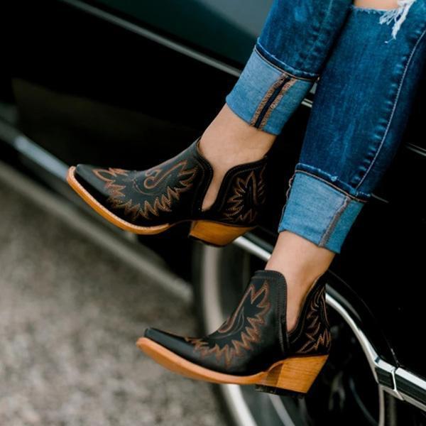 Cut-out Western Booties