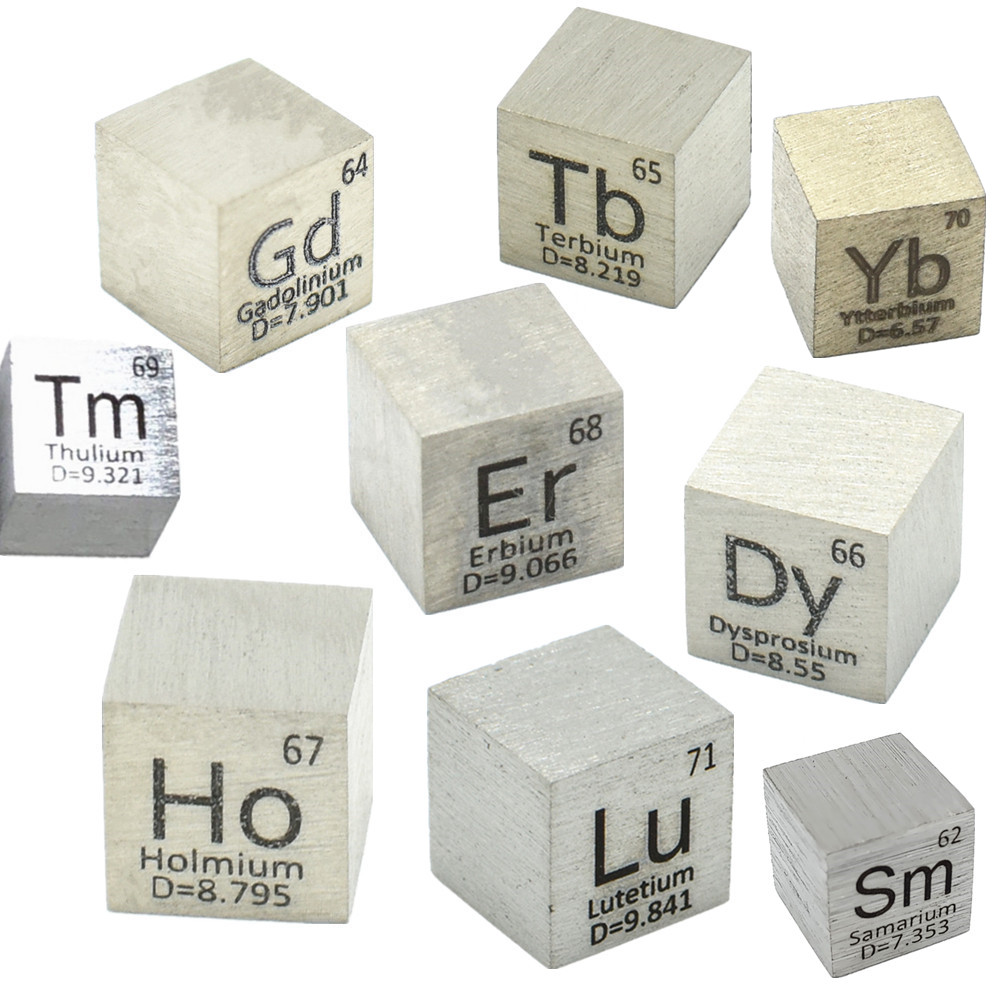16 Rare Earth Element Cubes – 10mm Size – Up to 99.99% Purity with ...