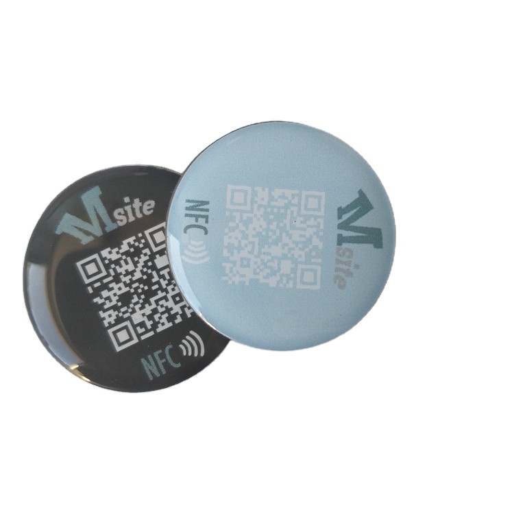 Social Media NFC Button Tag Sticker for smart phones backing