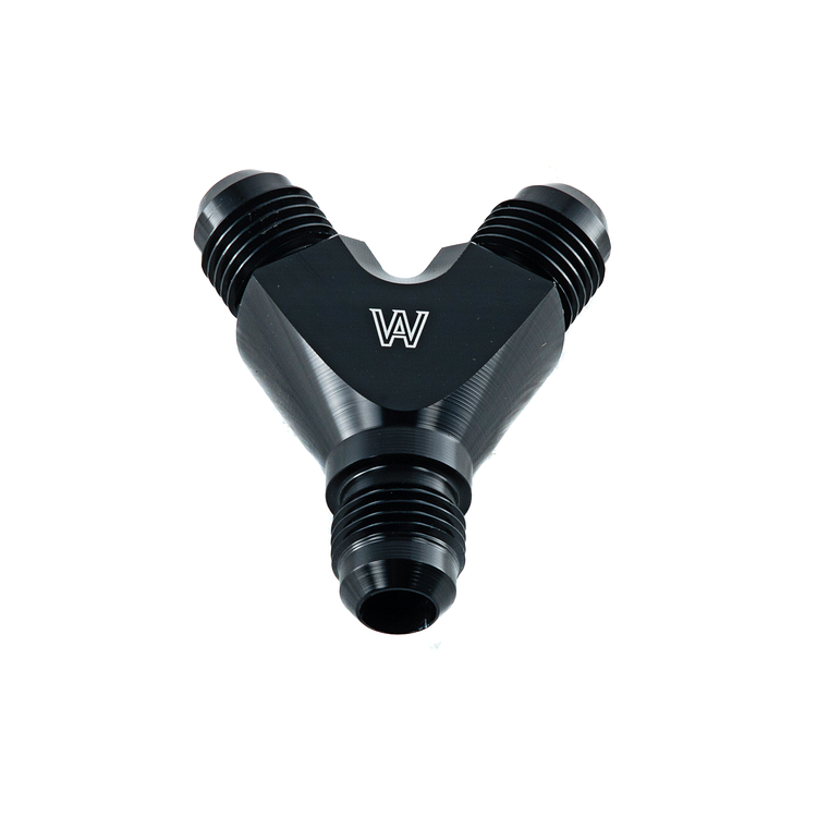 Y Adapters Male Flare Fuel Line Hose Fitting 6 AN to 6AN to AN6 Male Thread