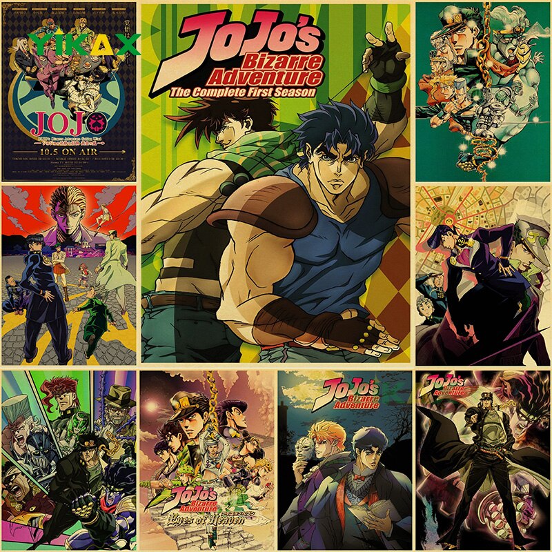 Athvotar JoJo's Bizarre Adventure JOJO Poster Action Anime Retro Poster ...