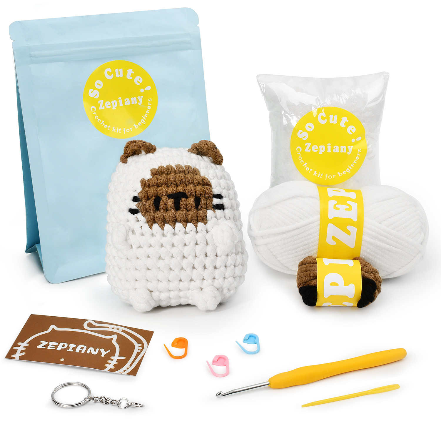 Beginners Crochet Kit-The Siamese Cat